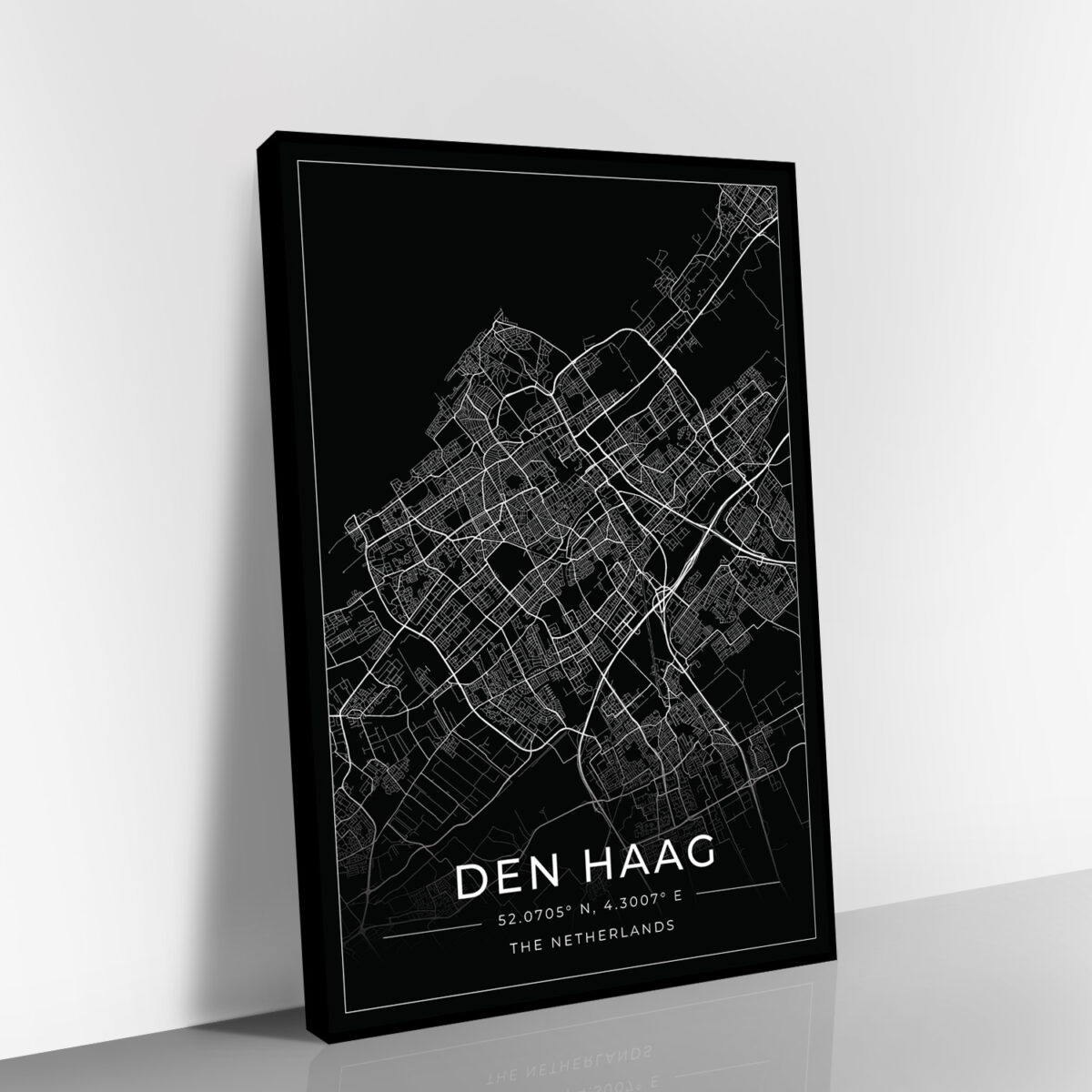 Den Haag Map | Canvas schilderij of glas schilderij kopen ...