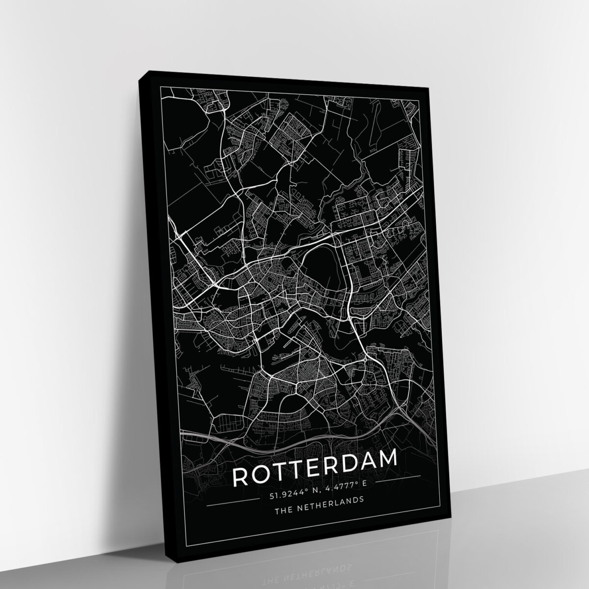 Rotterdam Map | Canvas schilderij of glas schilderij kopen ...