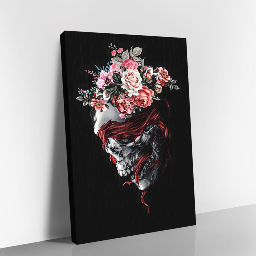 Rose Skull | Canvas schilderij of glas schilderij kopen? | Canvaswebshop.nl