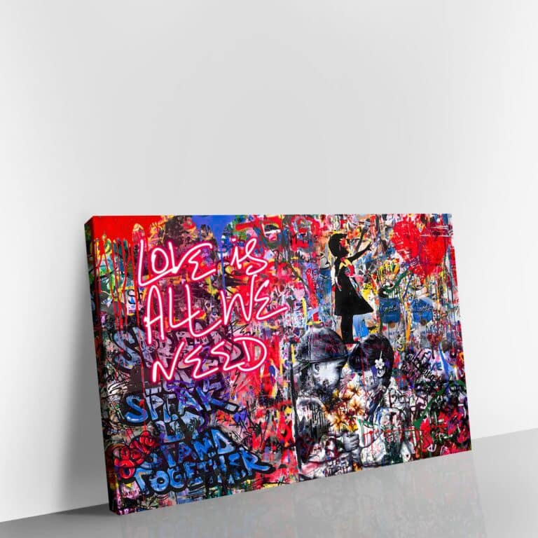 Love Is All We Need | Canvas schilderij of glas schilderij kopen ...