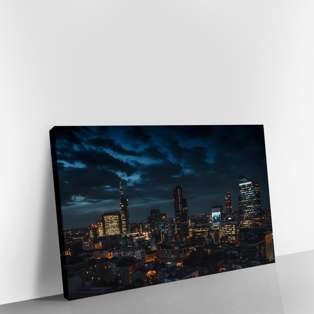 Milan Skyline | Canvas schilderij of glas schilderij kopen ...